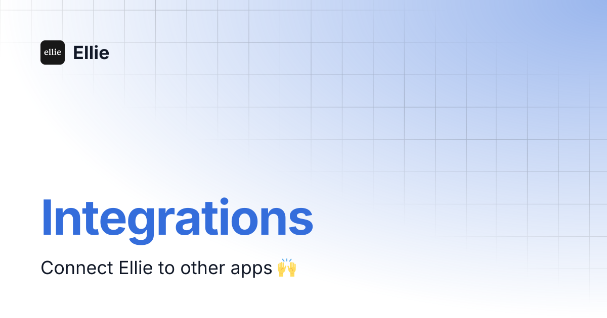 Integrations Ellie